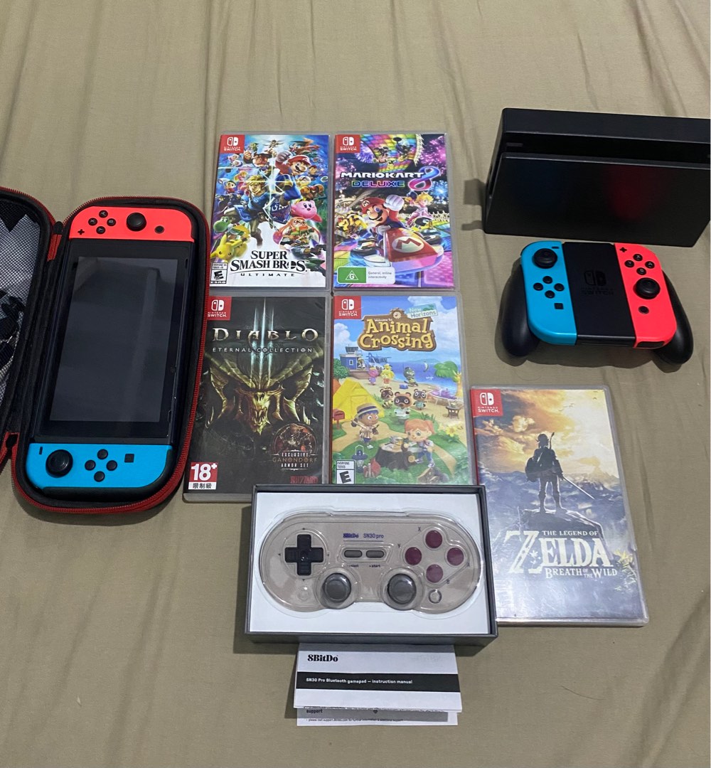Nintendo Switch Complete Set with Games, Video Gaming, Video Game ...