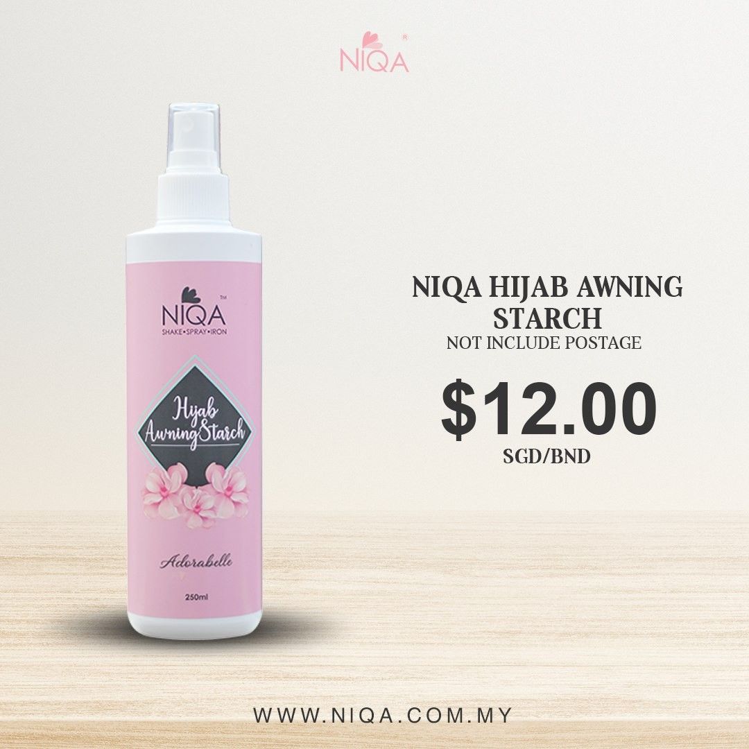 NIQA Hijab Awning Starch, Women's Fashion, Muslimah Fashion, Hijabs on ...