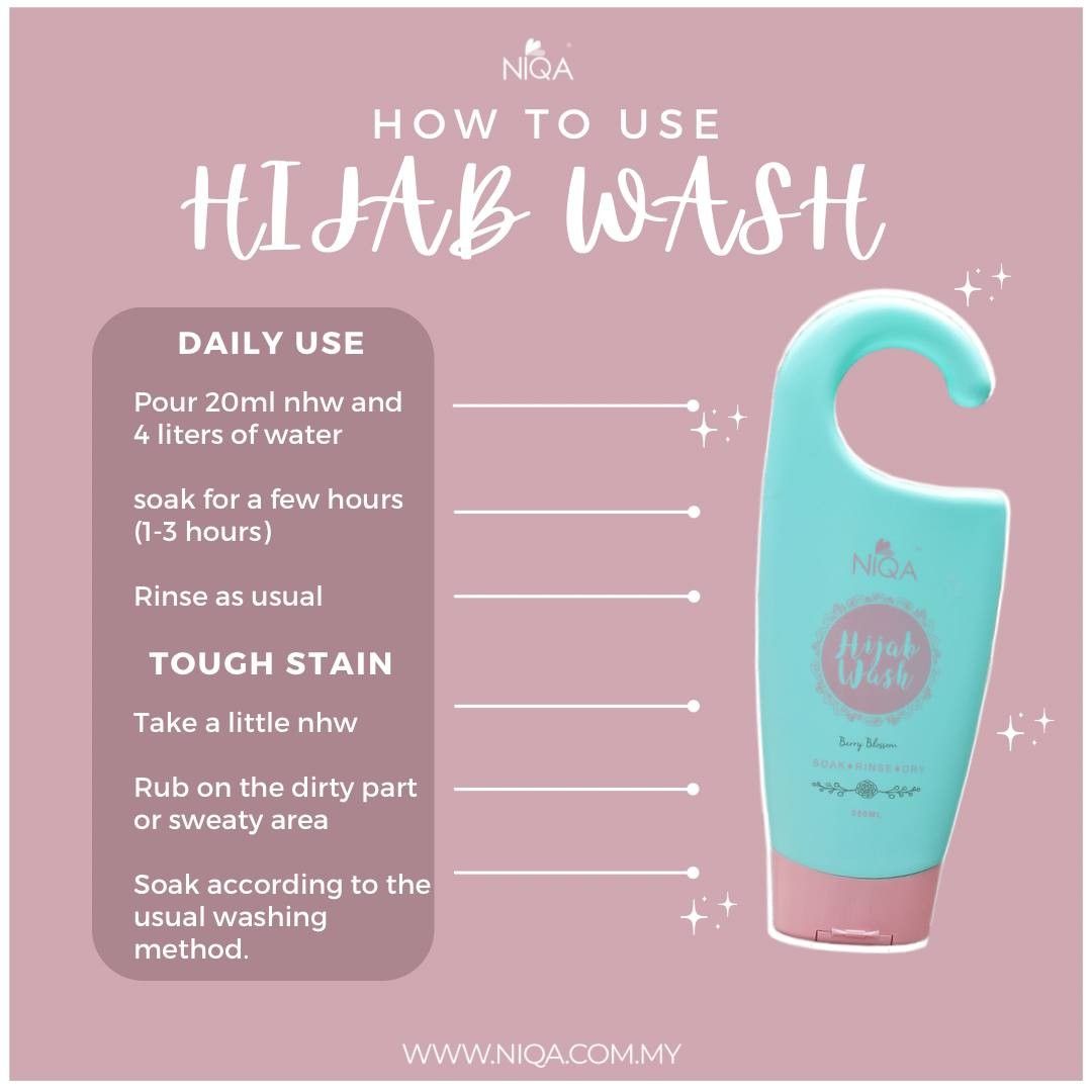 NIQA Hijab Wash Tudung Shawl Detergent, Furniture & Home Living ...