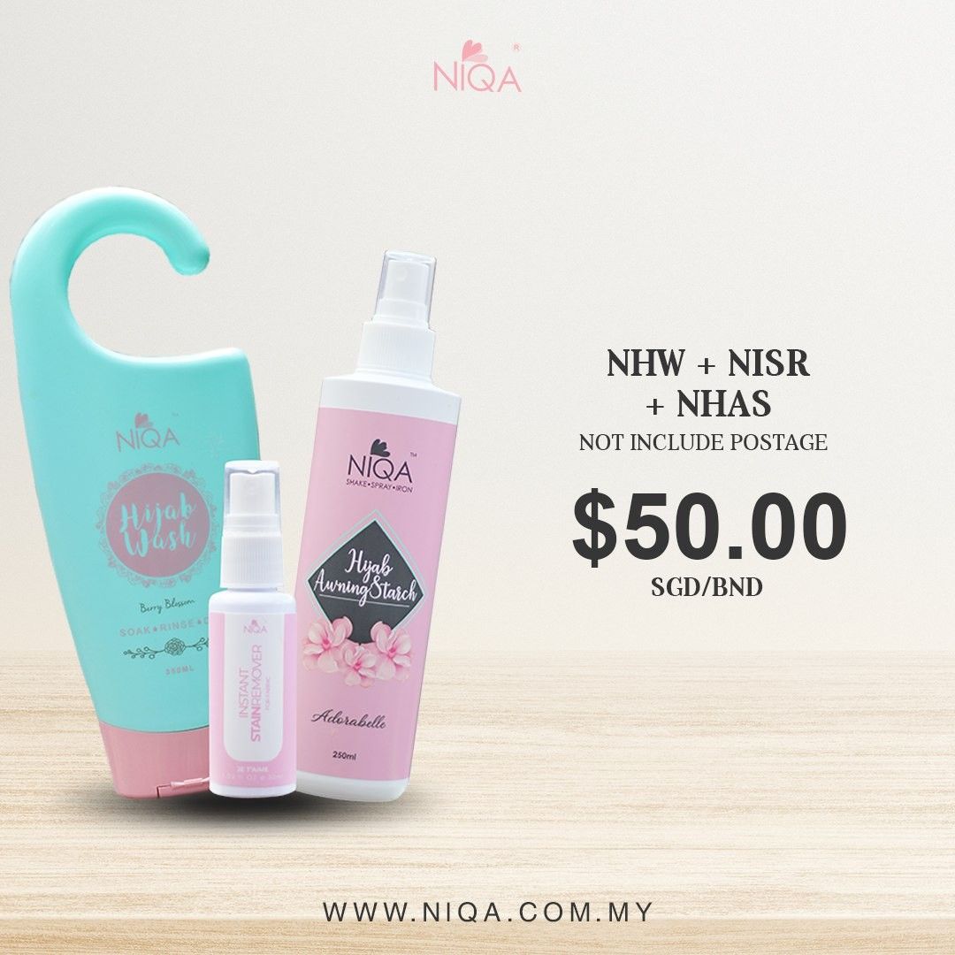 NIQA Hijab Wash Tudung Shawl Detergent, Furniture & Home Living ...