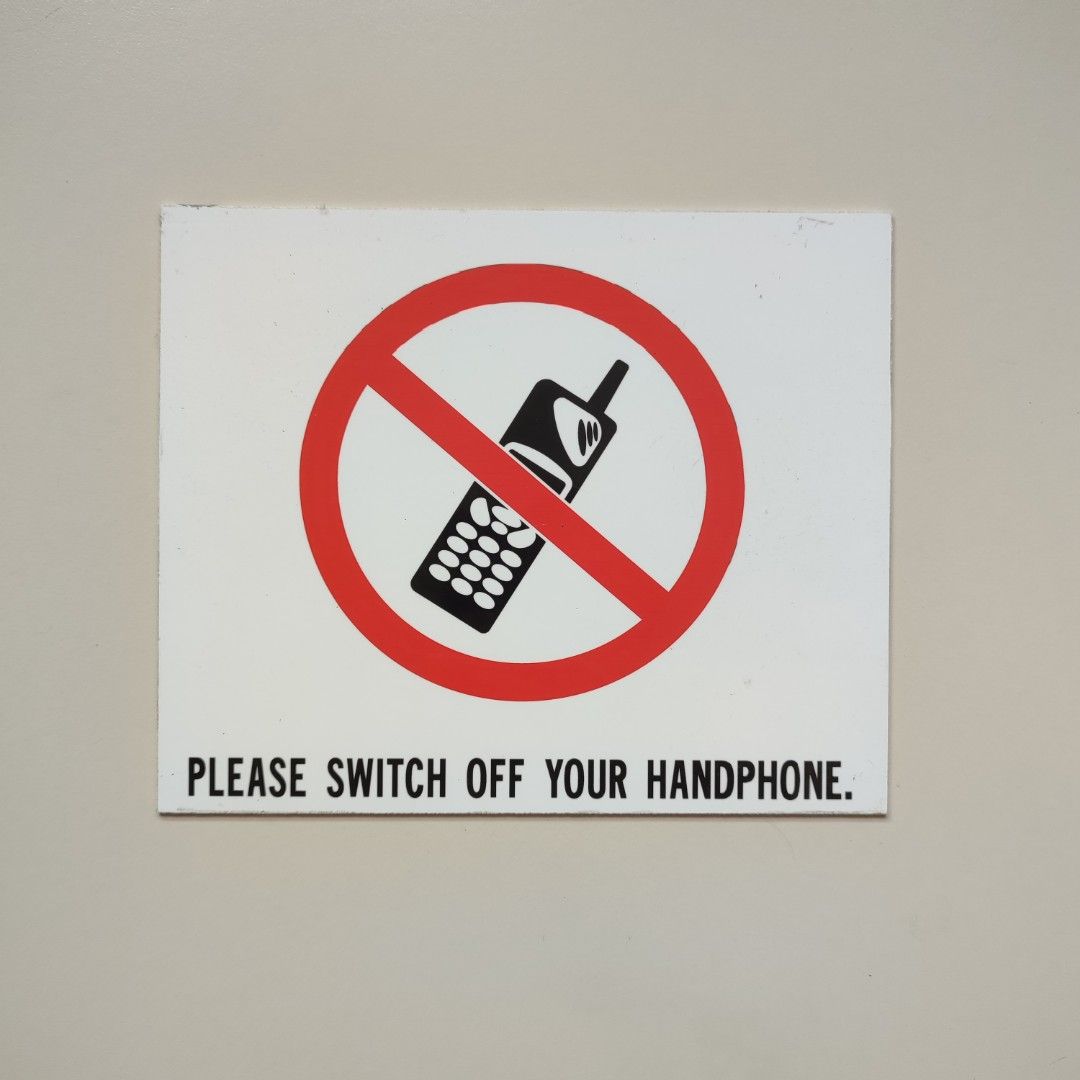No Handphone Sign / Vintage Sign, Hobbies & Toys, Memorabilia ...