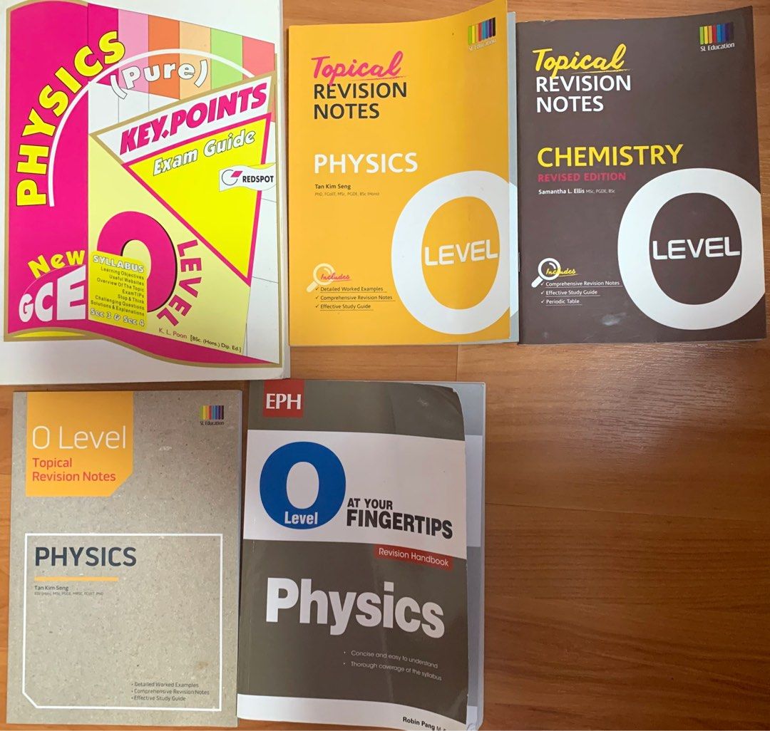 O level Pure Physics guidebooks, topical revision notes & Pure chem ...