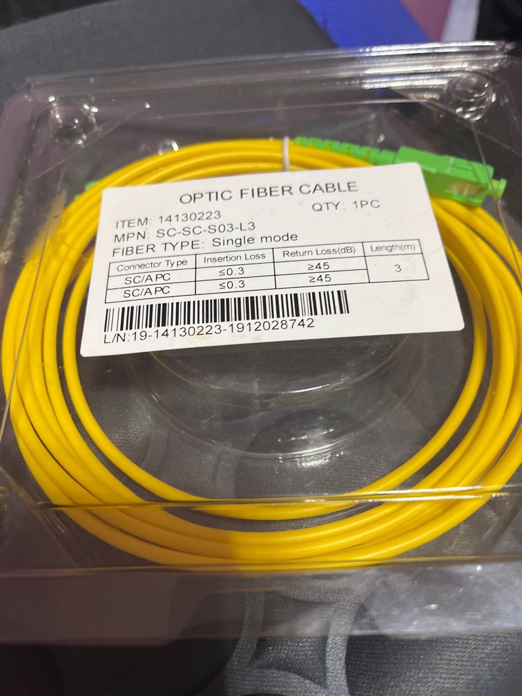 Optic fiber cable, Computers & Tech, Parts & Accessories, Cables & Adaptors on Carousell