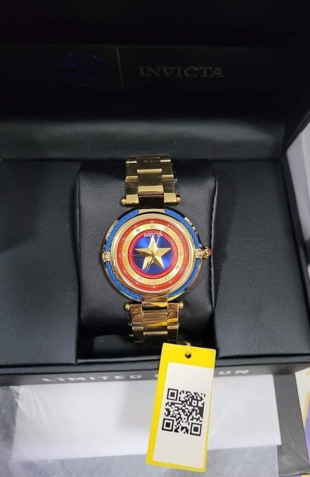 ORIGINAL Invicta Limited Edition Marvel Captain America Lady Invicta ...
