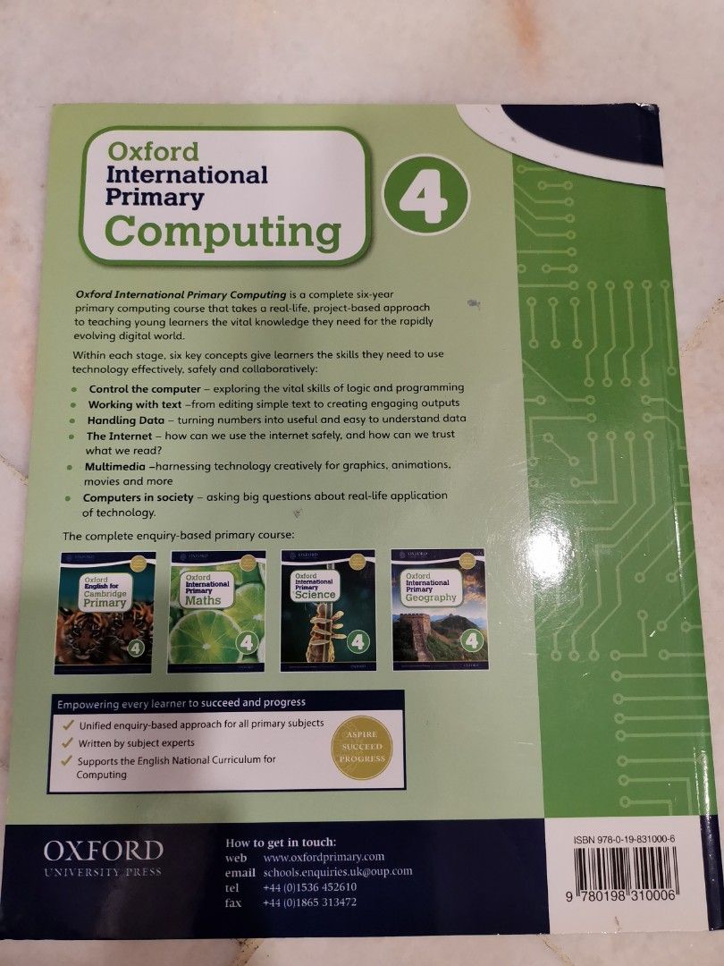 Oxford International Primary Computing Level 4, Hobbies & Toys, Books ...