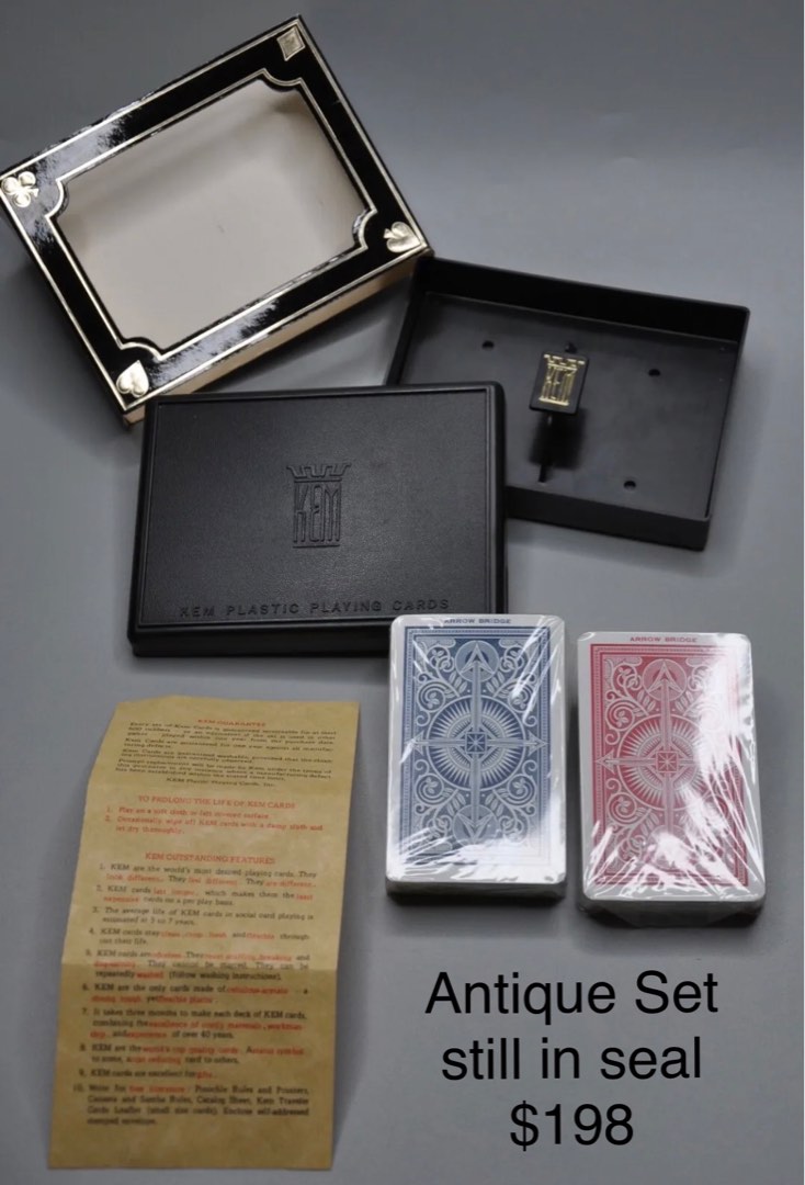Vintage SEALED New KEM Cellulose Acetate Premium Playing Cards Standard ...
