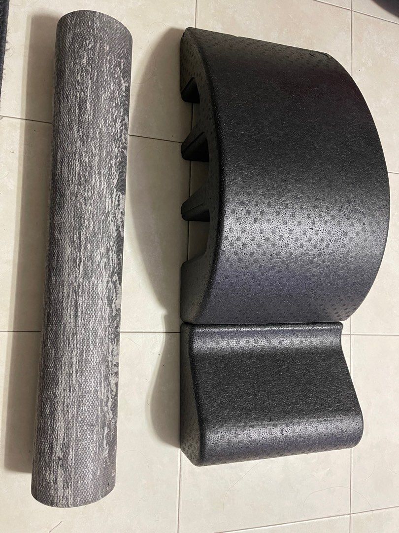 Pilates Spine corrector and foam roller, Sports Equipment, Exercise ...