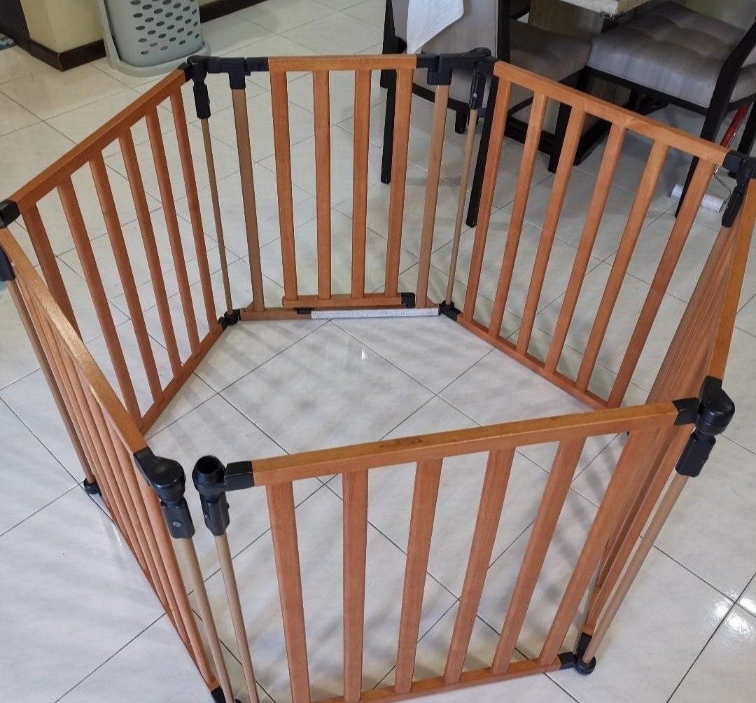 Playpen - solid wood, Babies & Kids, Baby Nursery & Kids Furniture ...