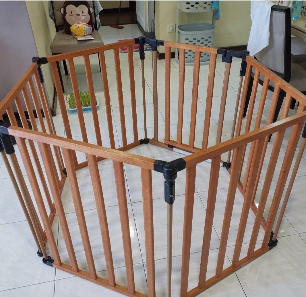 Playpen - solid wood, Babies & Kids, Baby Nursery & Kids Furniture ...