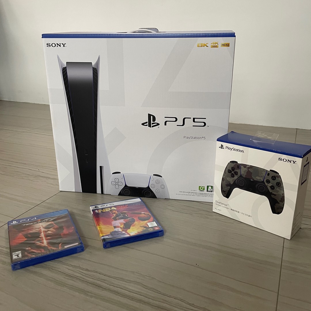 Playstation PS5 Brand New with 2 games and additional controller, Video ...