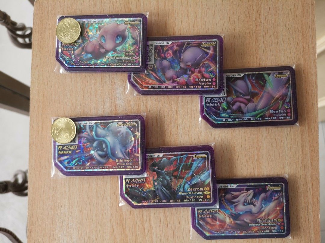 Pokemon Gaole 5 stars Legend 1 Mew Mewtwo Zekrom Reshiram Nihilego ...