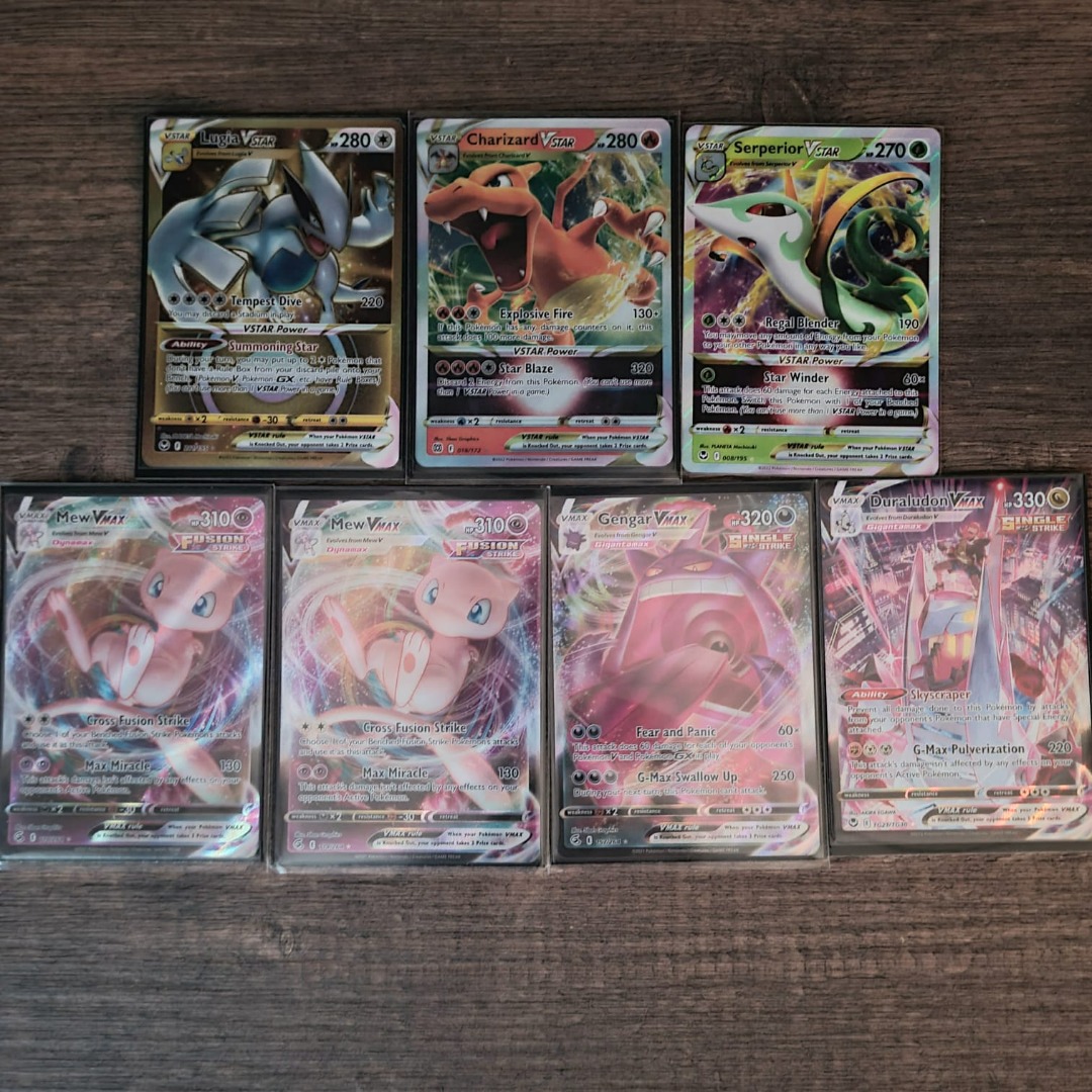 POKEMON TCG / FUSHION STRIKE / SILVER TEMPEST / LUGIA VSTAR / MEW VMAX / ALT ART / CELEBI V ...