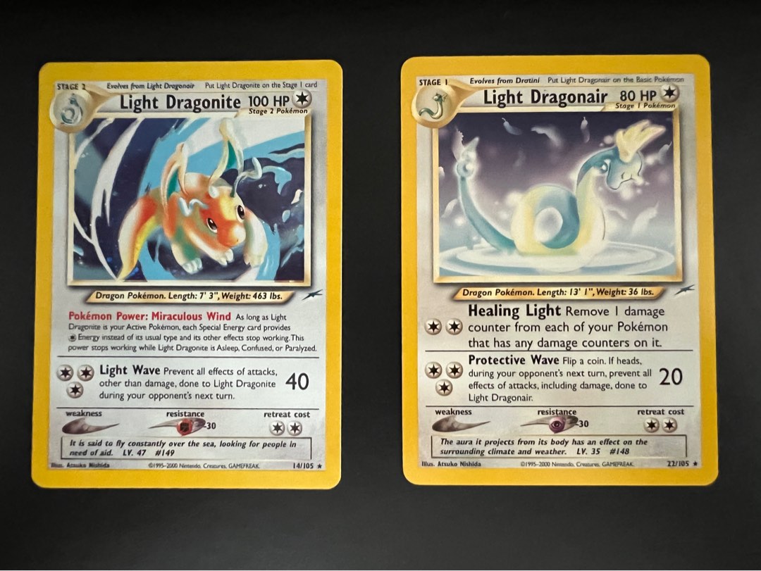 Pokemon TCG neo destiny light dragonite, Hobbies & Toys, Toys & Games ...