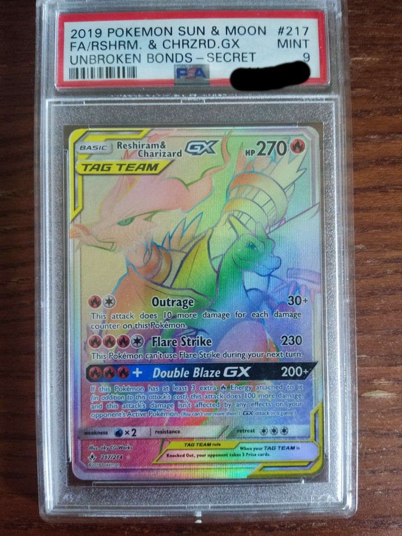 Pokemon TCG PSA Slabs Reshiram & Charizard GX Nihilego GX 1st Edition ...