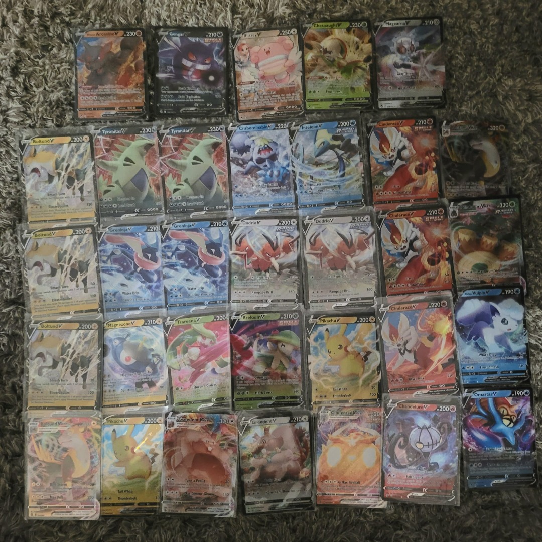 POKEMON V CARDS / GENGAR V / BLISSEY V / CINDERACE V / PIKACHU V ...
