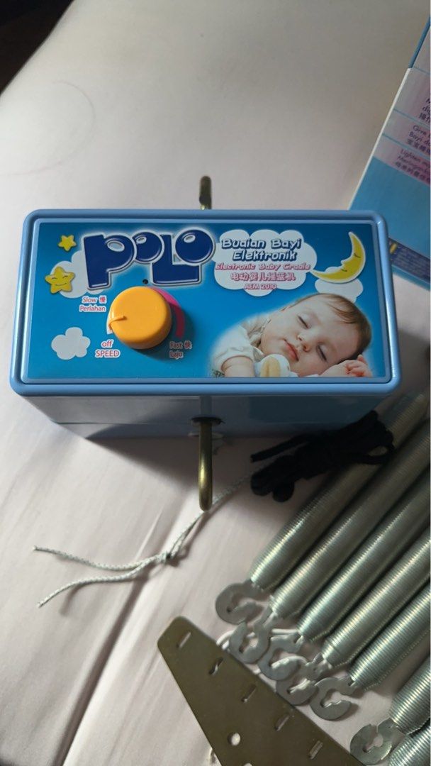 Polo Electronic Baby Cradle/Spring Cot, Babies & Kids, Baby Nursery ...