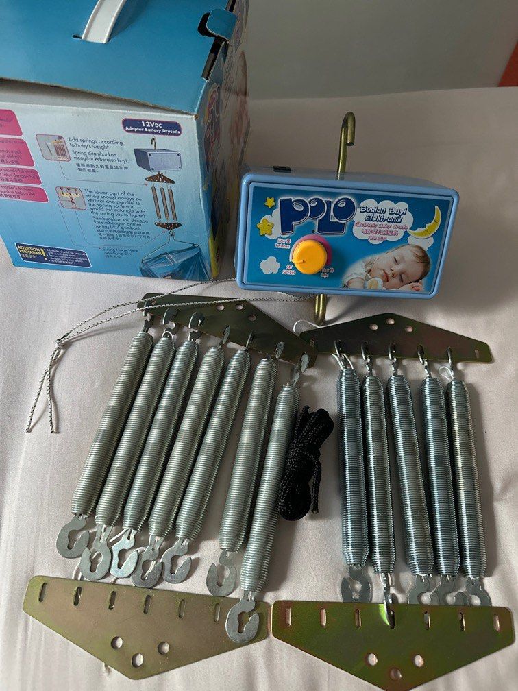 Polo Electronic Baby Cradle/Spring Cot, Babies & Kids, Baby Nursery ...