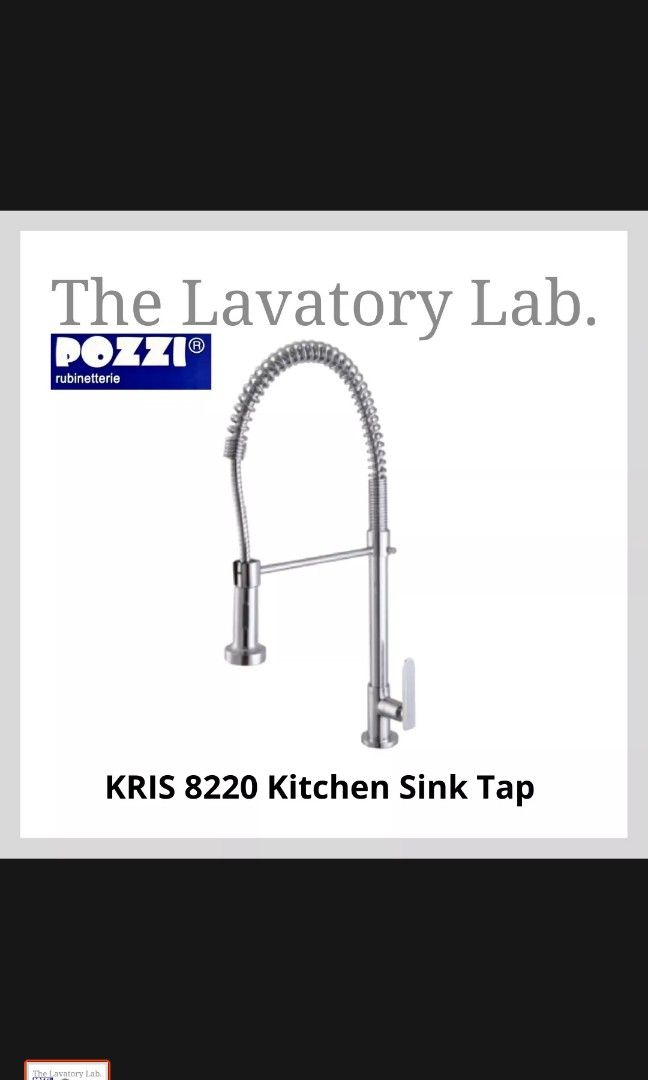 Pozzi Kitchen sink tap faucet (cold water kitchen tap) (Chrome colour ...