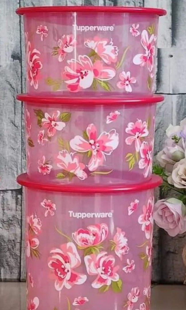 Tupperware Bloom Delight One Touch, Furniture & Home Living ...