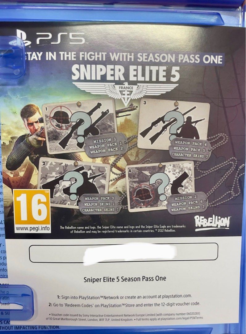 ps5 Sniper elite 5 dlc, Video Gaming, Video Game Consoles, PlayStation ...