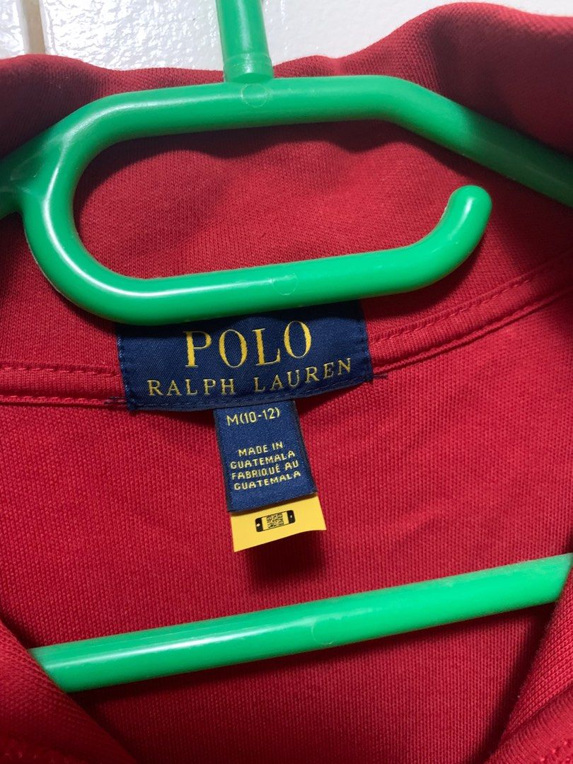RALPH LAUREN RED HALF - ZIP SWEATER, Women's Fashion, Tops, Longsleeves ...