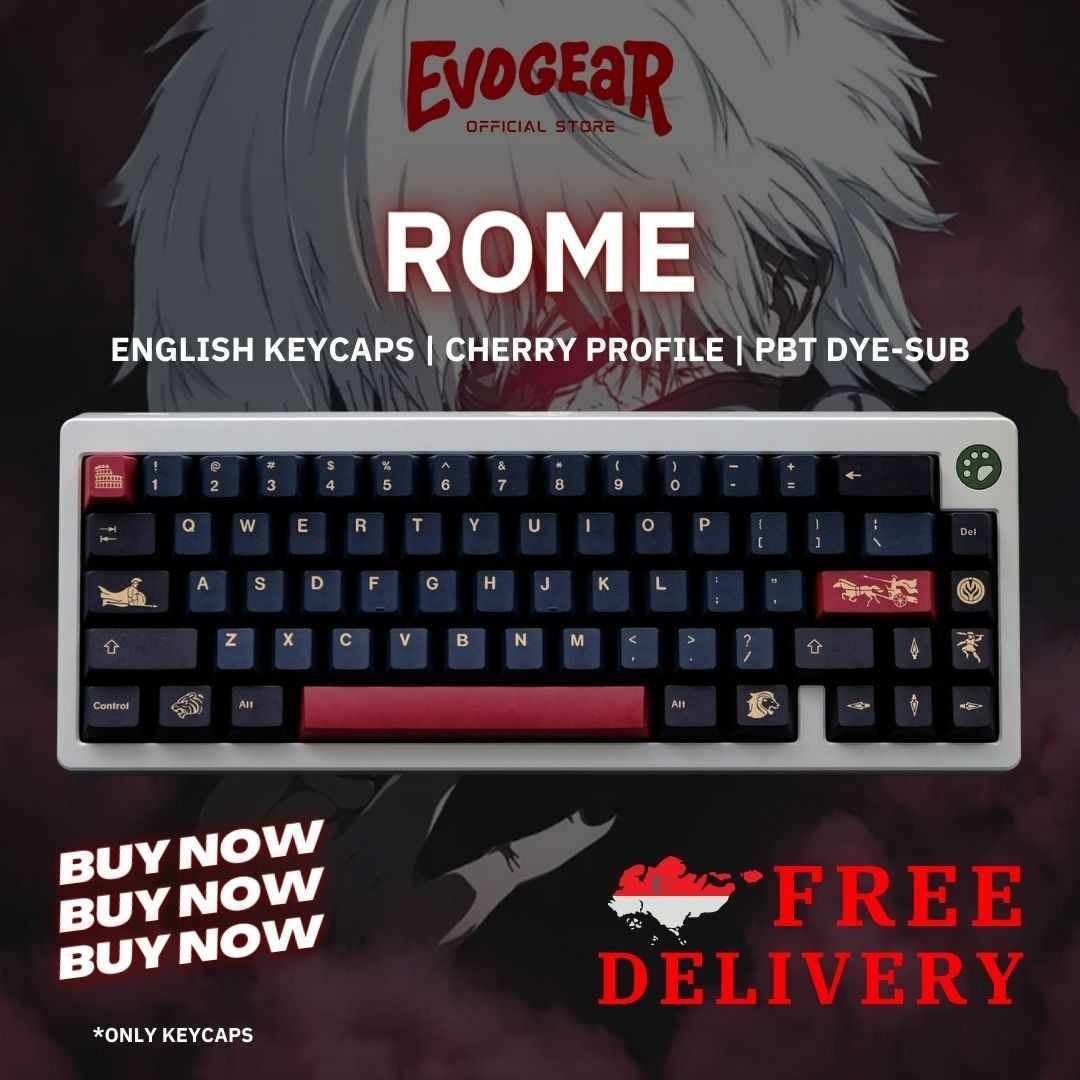 {IN STOCK} Rome Keycaps | English Keycaps | Cherry Profile | PBT Dye ...