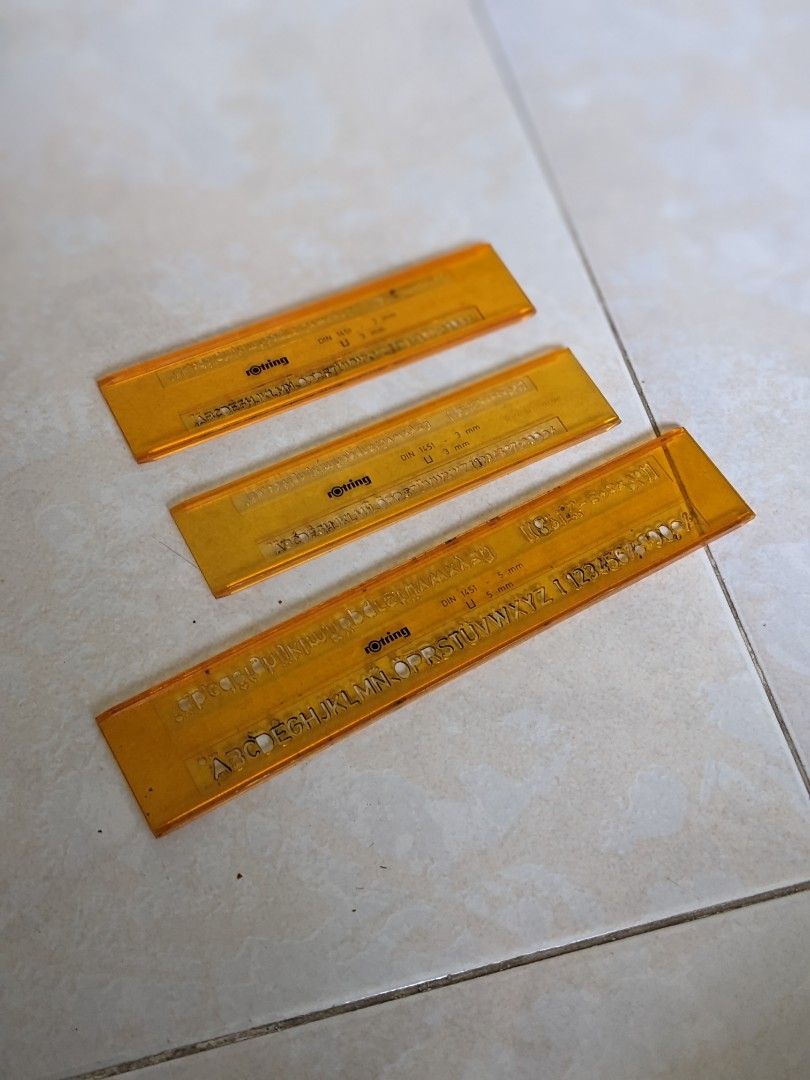 Rotring Technical Drawing stencil. 3mm & 5mm., Hobbies & Toys ...