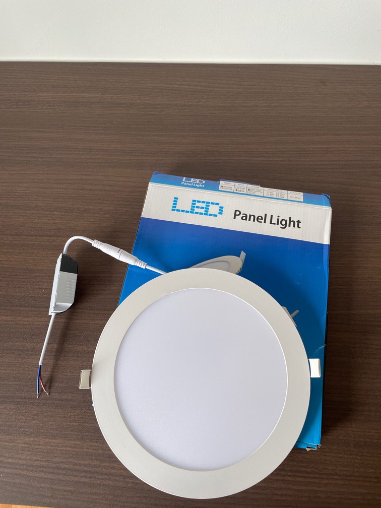 Round slim LED panel ceiling light 18W, Furniture & Home Living ...