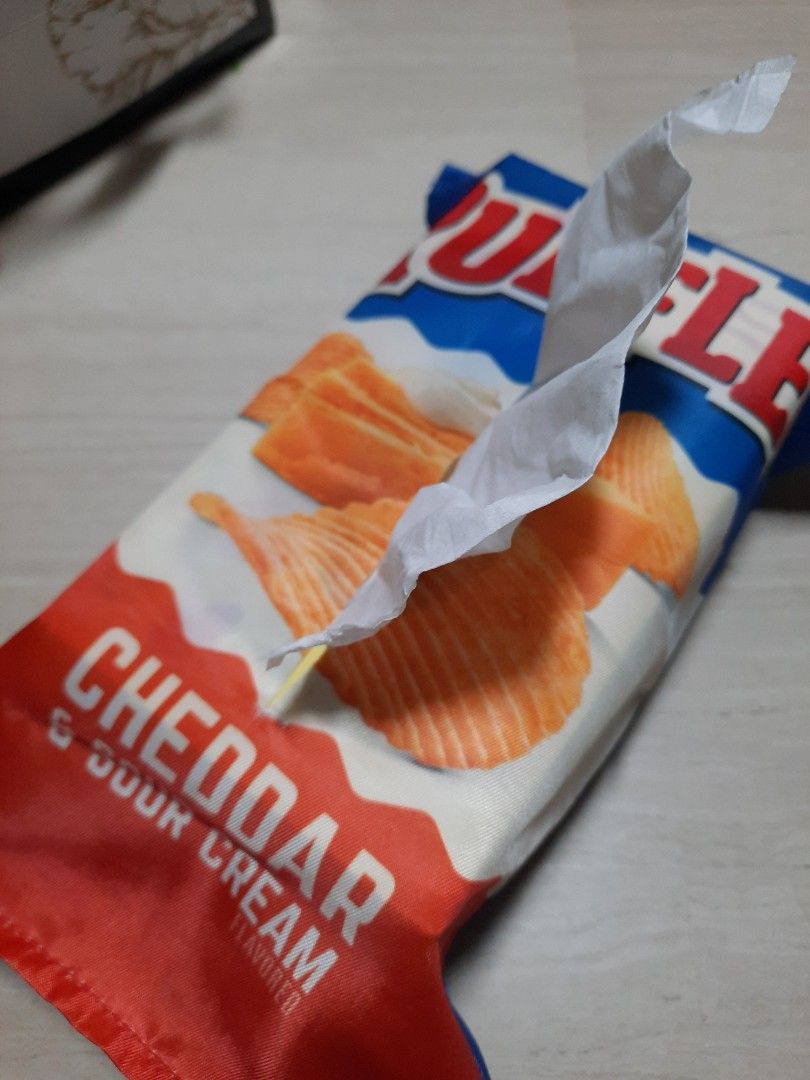 Ruffles Cheddar Cheese Tissue Box Cover, Furniture & Home Living, Home ...