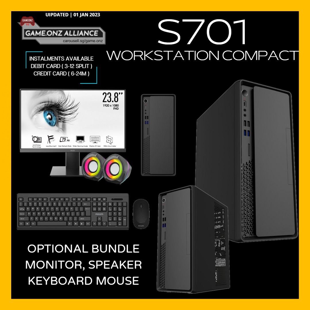 S701 COMPACT CHASSIS WORKSTATION DESKTOP PC | WORK FROM HOME WFH HOME ...