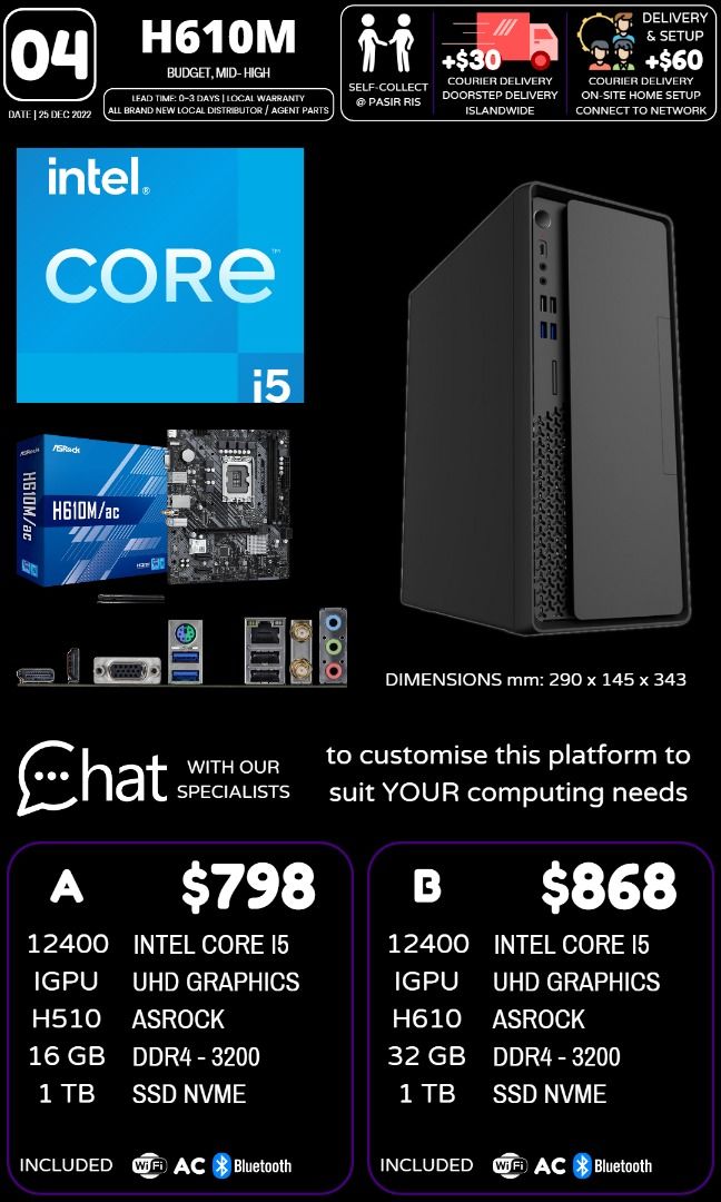 S701 COMPACT CHASSIS WORKSTATION DESKTOP PC | WORK FROM HOME WFH HOME ...