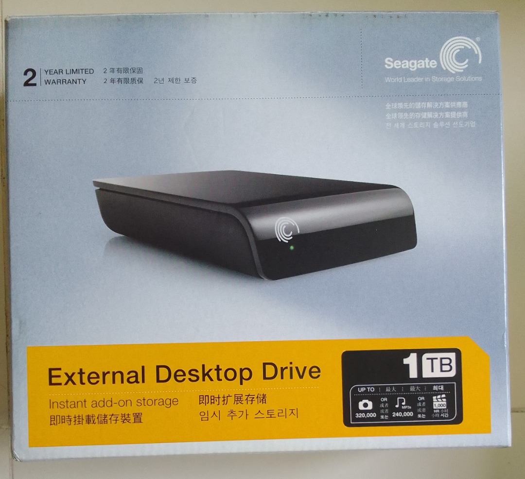 Seagate 1T external hard drive, Computers & Tech, Parts & Accessories ...