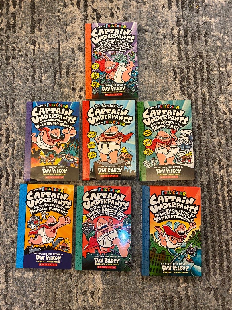 Selection of 7 Captain Underpants books, Hobbies & Toys, Books ...