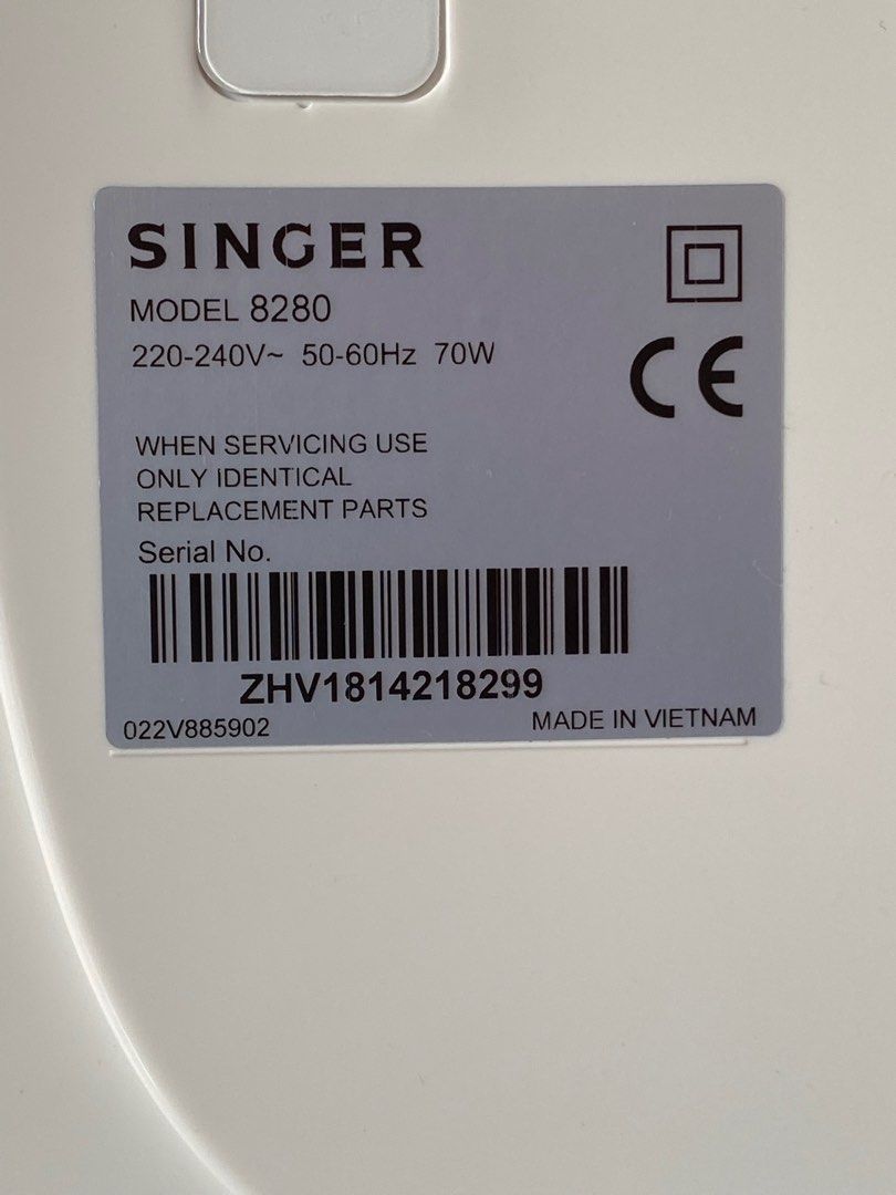 Singer Sewing machine model 8280, TV & Home Appliances, Other Home ...