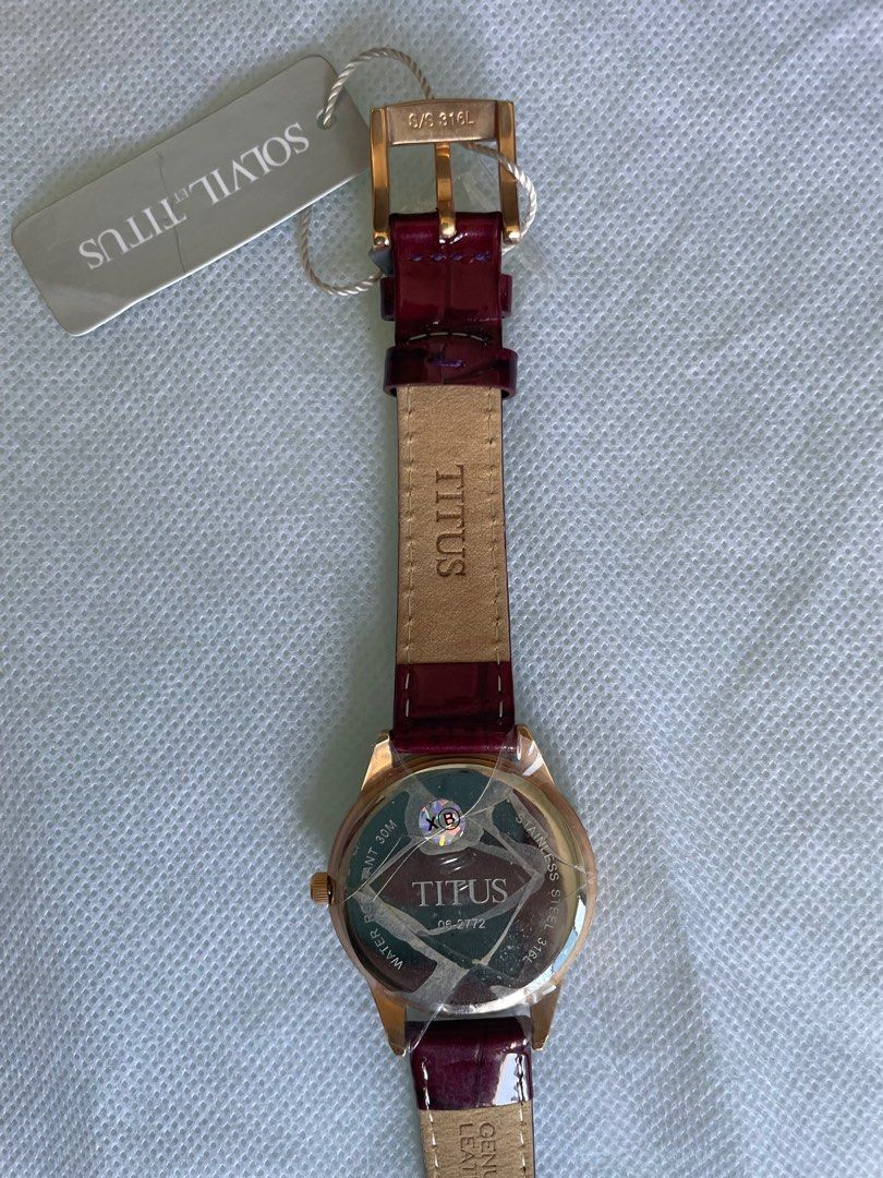 Solvil titus watch (stainless steel, water resistant and leather straps ...
