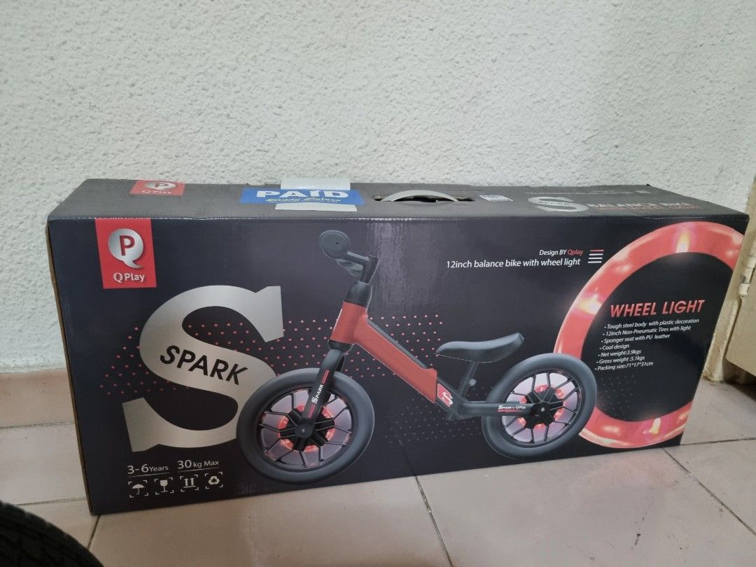 Spark Balance Bike, Hobbies & Toys, Toys & Games on Carousell