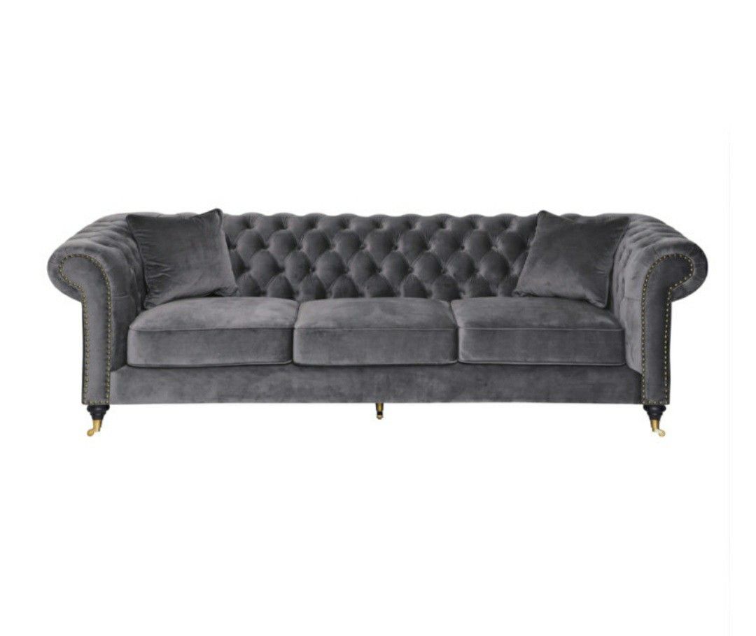 SSF 3 SEATER TUFTED SOFA, Furniture & Home Living, Furniture, Sofas on ...