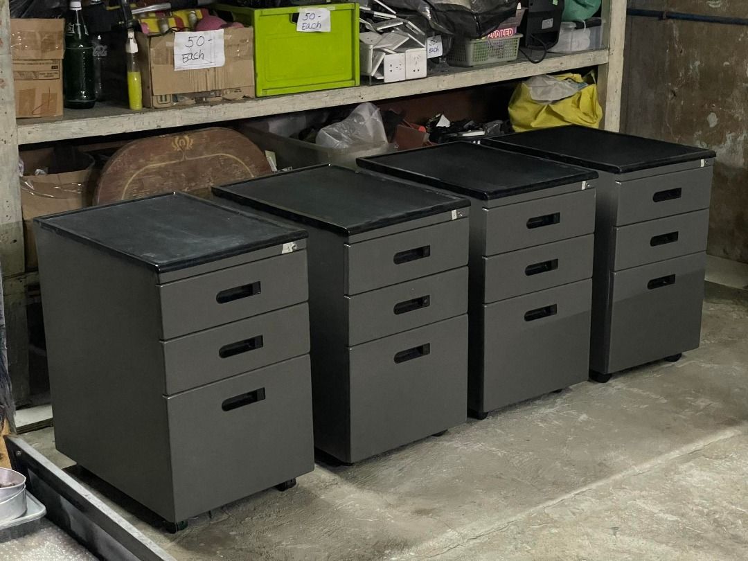 Steel Mobile Pedestal Cabinet, Furniture & Home Living, Office Furniture & Fixtures on Carousell