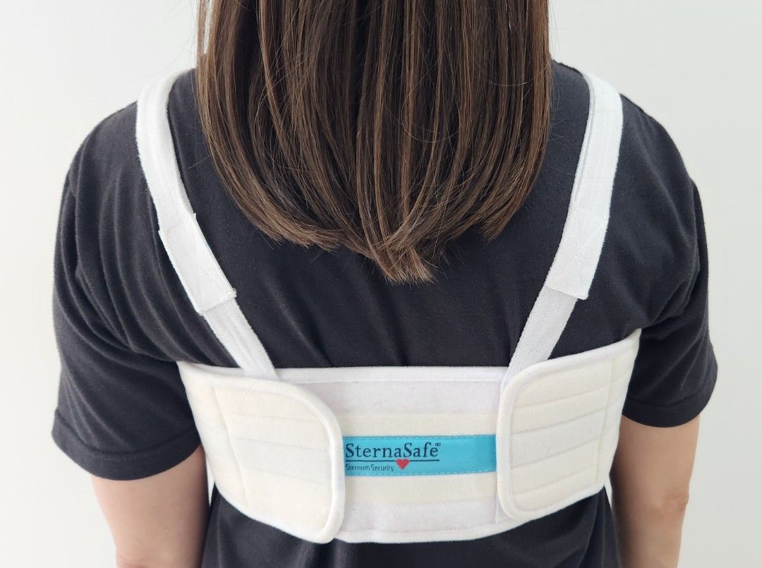 SternaSafe adjustable sternum support brace, Health & Nutrition, Braces ...