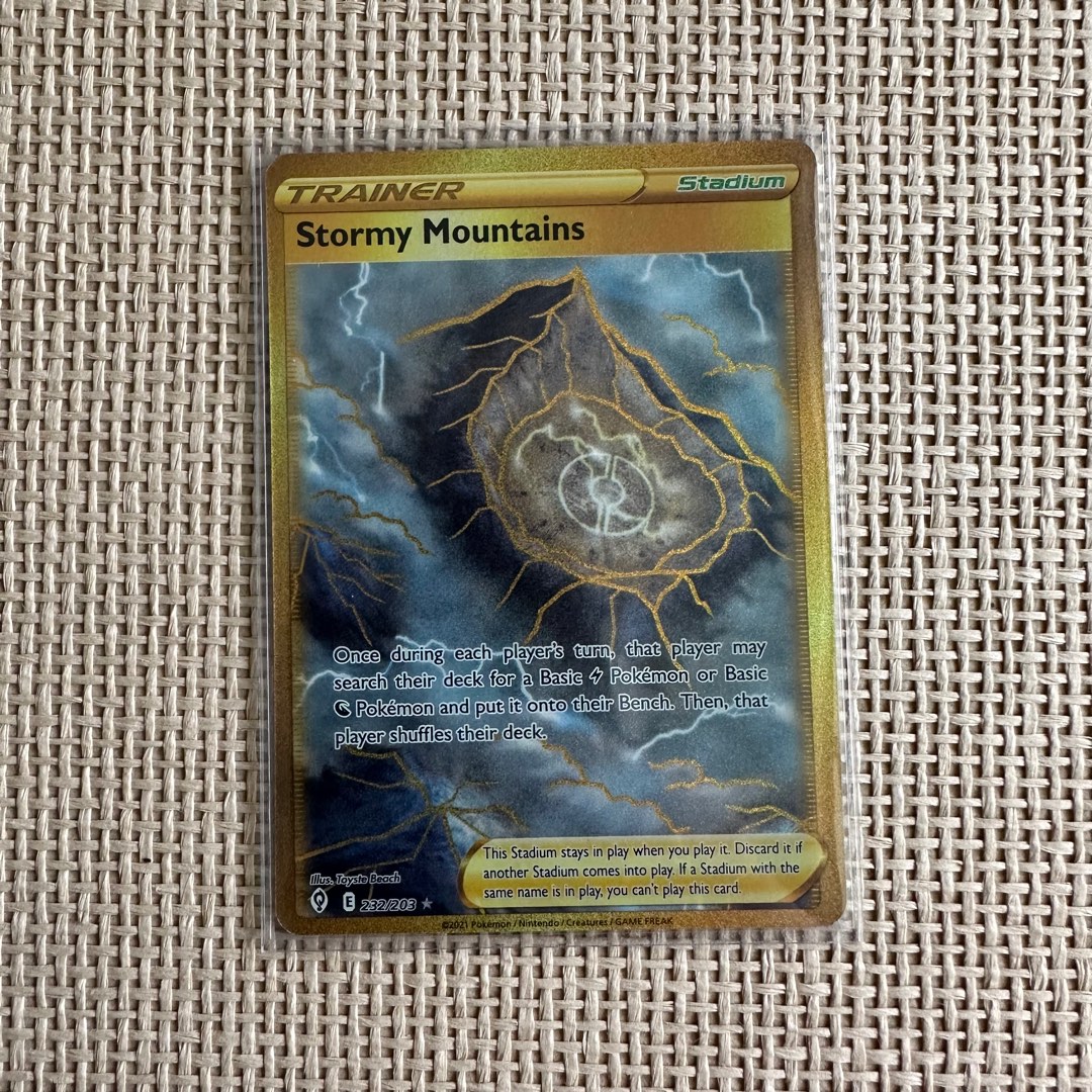 Stormy Mountain SR (Pokémon TCG), Hobbies & Toys, Toys & Games on Carousell