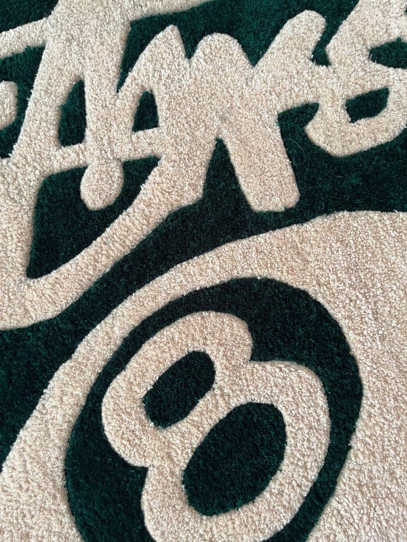 Stussy Hanging Rug - Olive Green, Furniture & Home Living, Home Decor ...