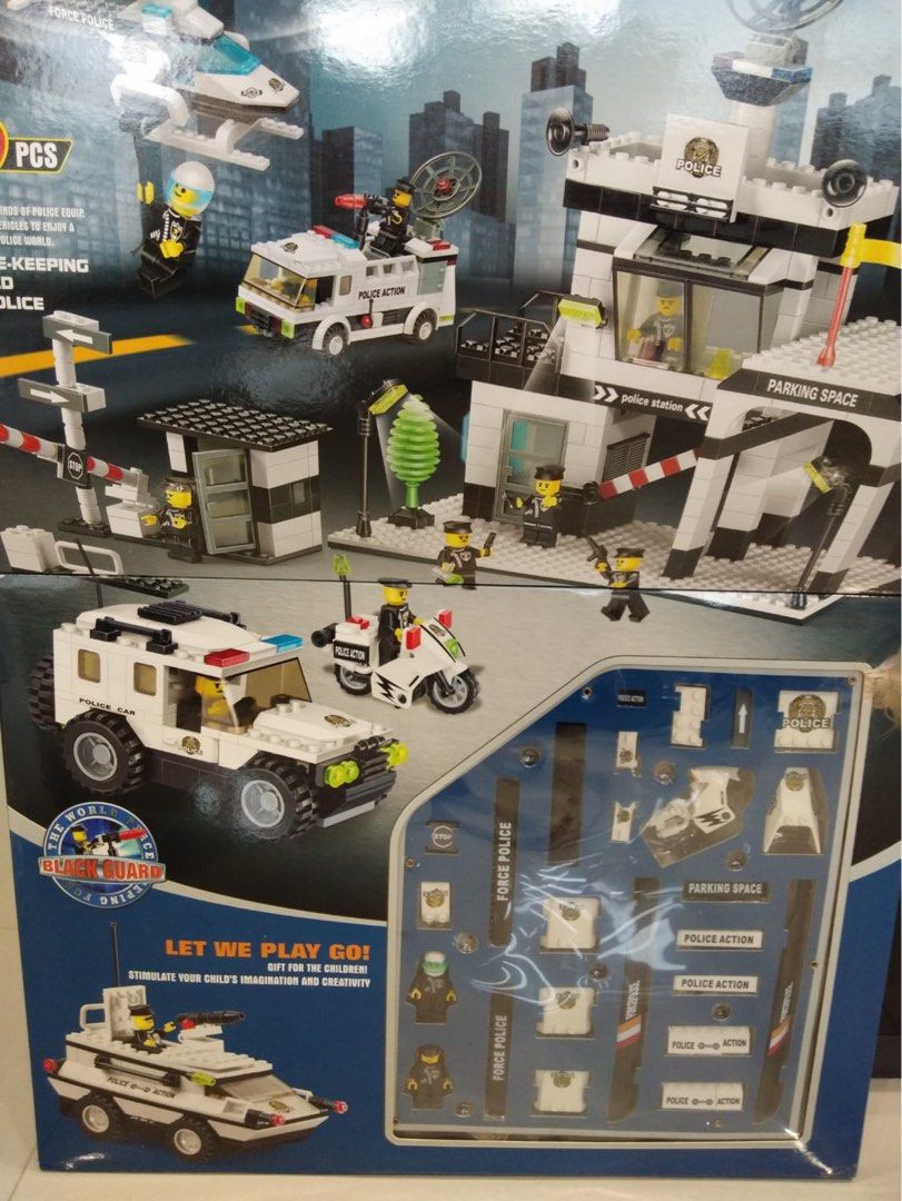 Super Police Bricks and Cars Set, Hobbies & Toys, Toys & Games on Carousell