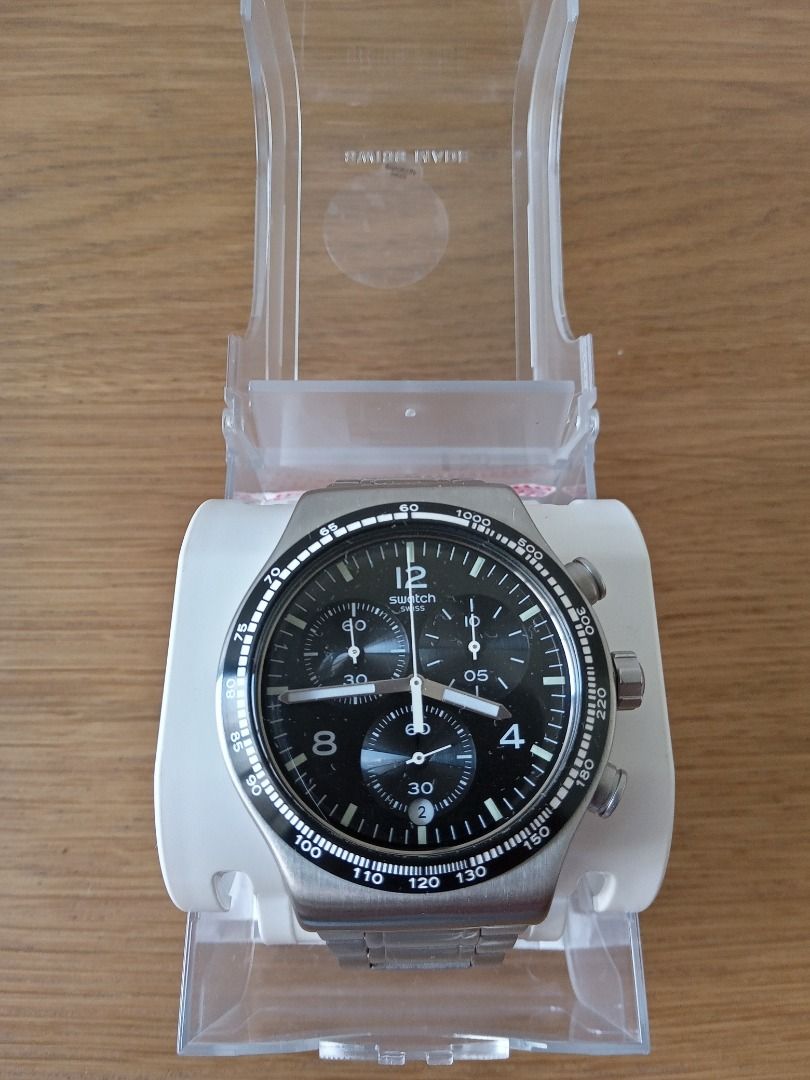 Swatch Irony Night Flight YVS444G Men's Chrono Watch, Men's Fashion ...