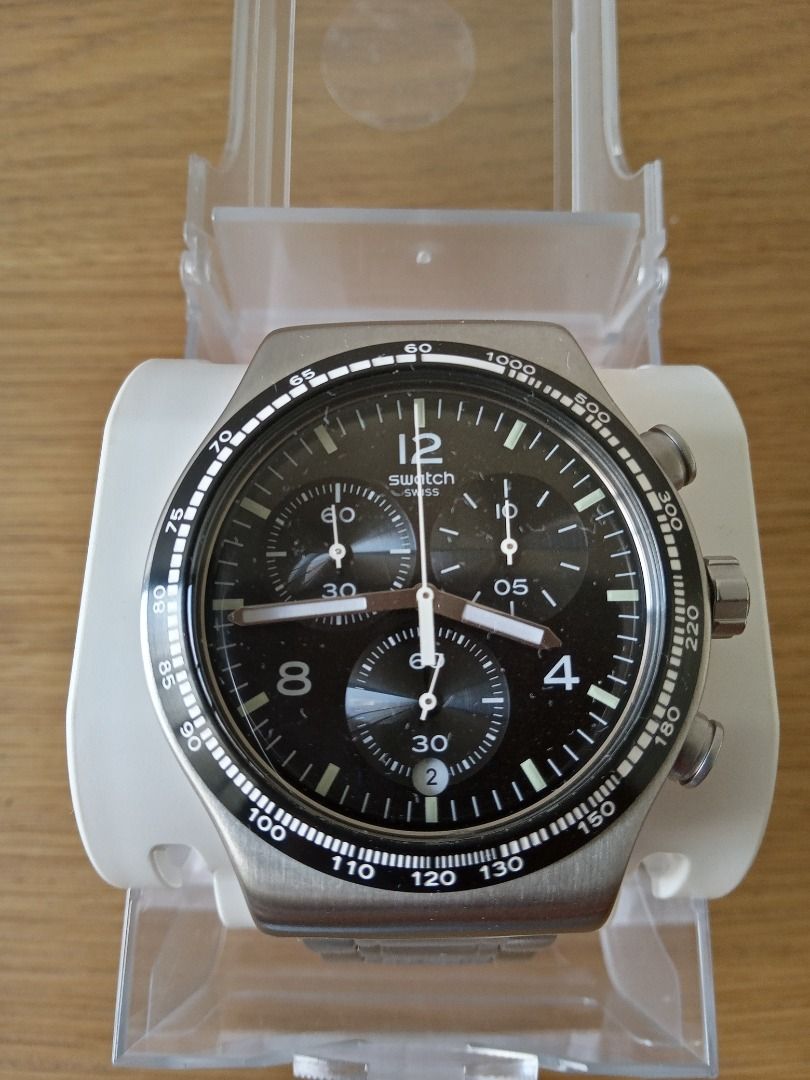 Swatch Irony Night Flight YVS444G Men's Chrono Watch, Men's Fashion ...