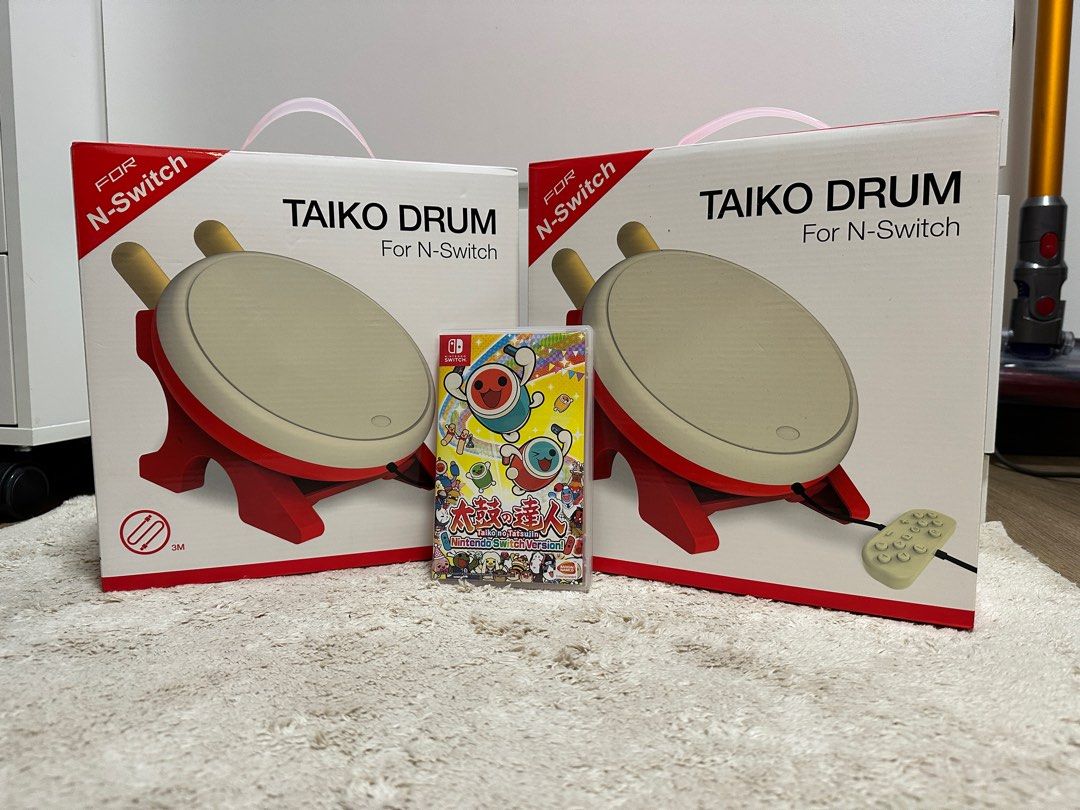 TAIKO DRUM X 2 SET with TAIKO NO TATSUJIN, Video Gaming, Video Games ...