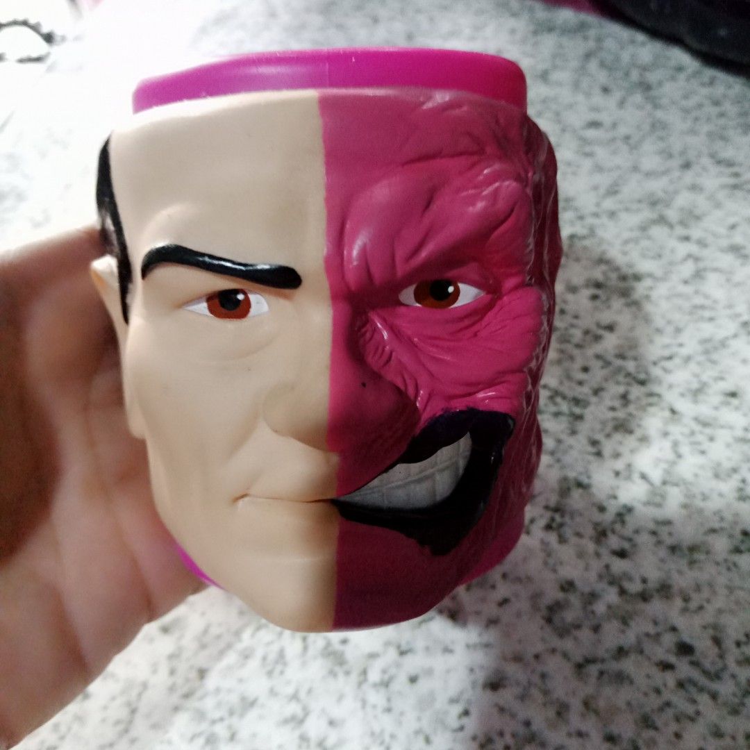 Tasse 3D Two Face Cup 1995 Applause 2 Face DC Comics RARE Batman ...
