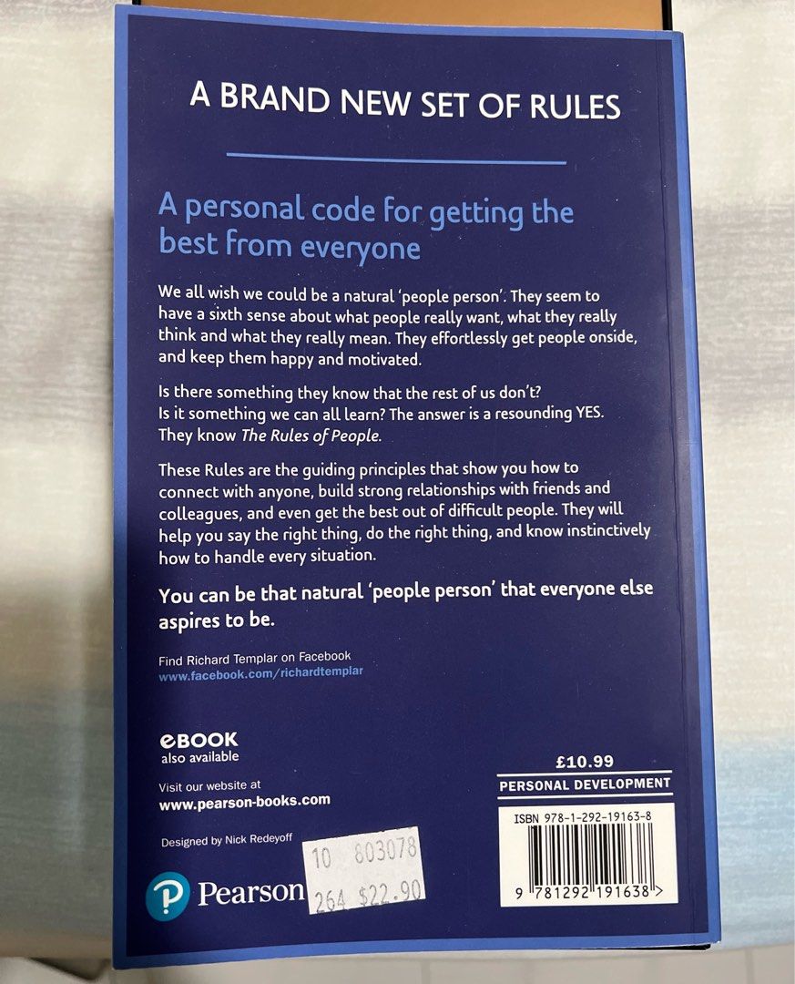 The Rules of People by Richard Templar, Hobbies & Toys, Books ...