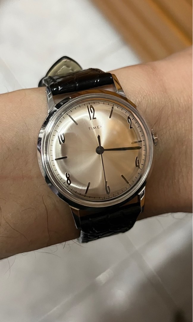 TIMEX Marlin Hand-Winding, 男裝, 手錶及配件, 手錶 - Carousell