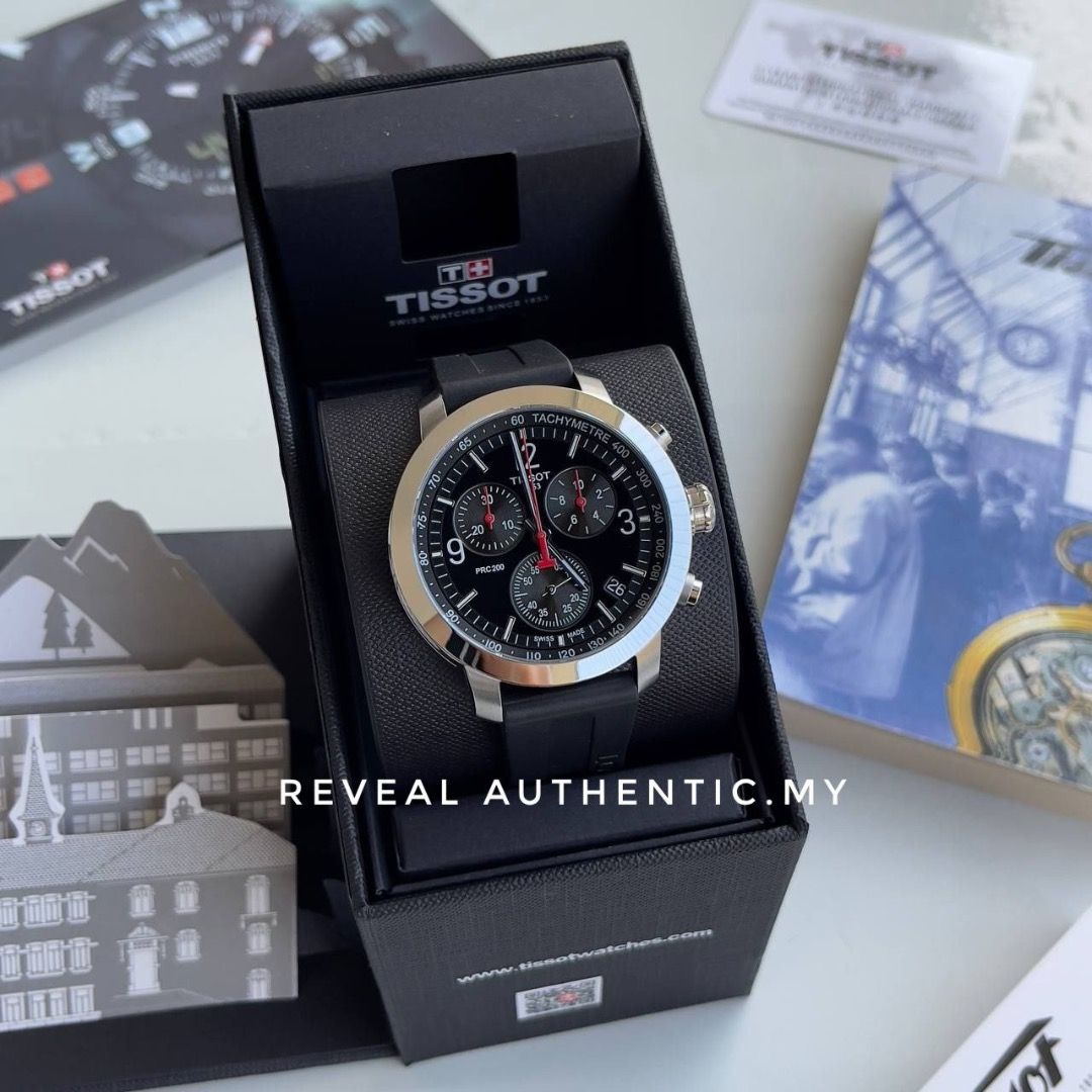 Tissot T-Sport Tachymeter PRC 200 Chronograph Quartz T114.417.17.057.00, Men's Fashion, Watches ...