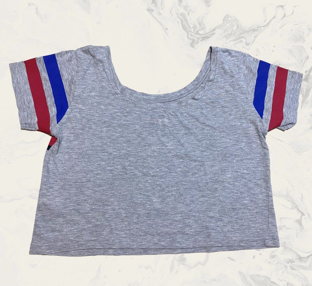 Tommy Hilfiger Gray Crop Top, Women's Fashion, Tops, Others Tops on ...